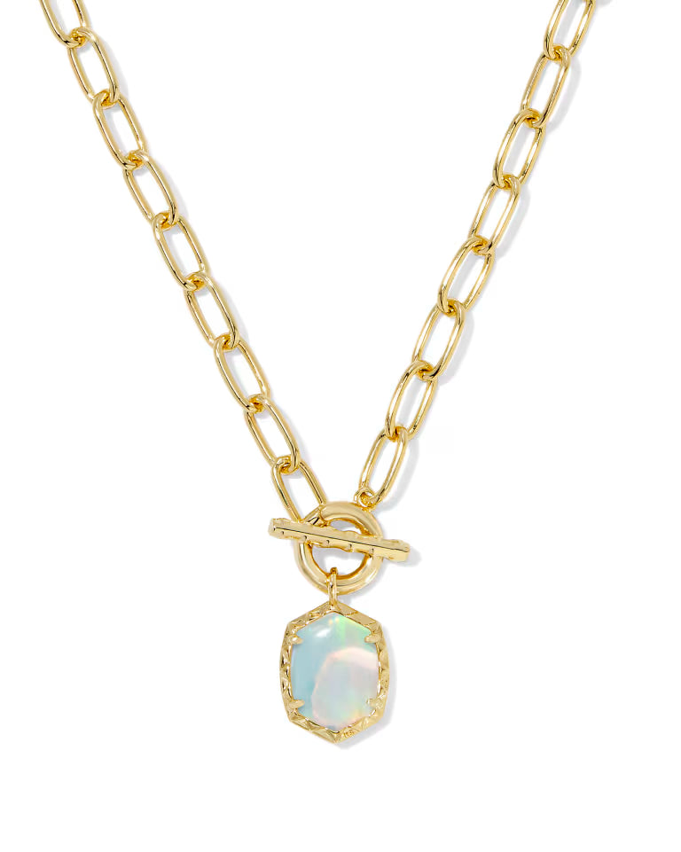 Kendra Scott Daphne Convertible Gold Link and Chain Necklace in White ...