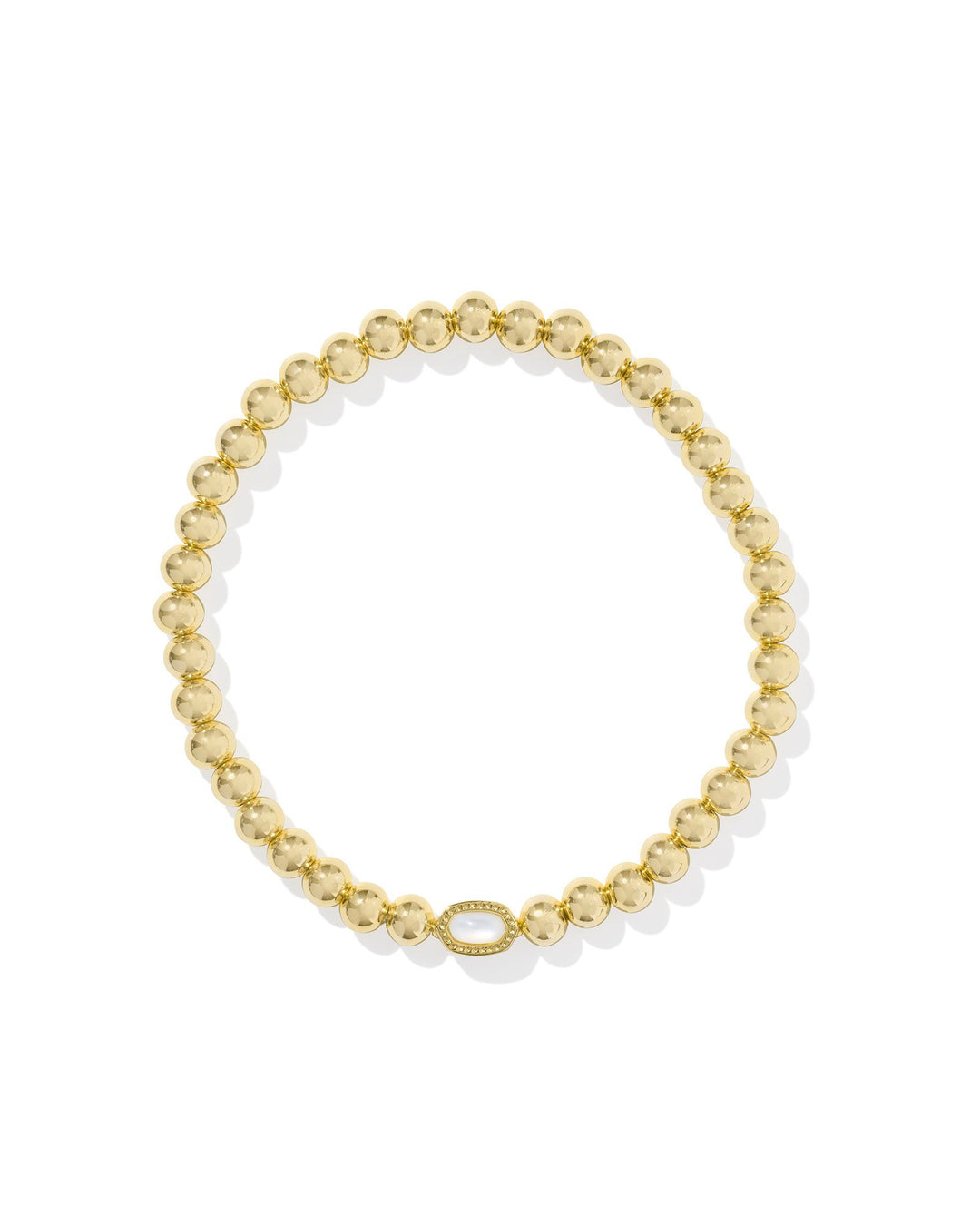 Kendra Scott Mini Elaina Gold Stretch Bracelet in GOLD IVORY MOTHER OF ...